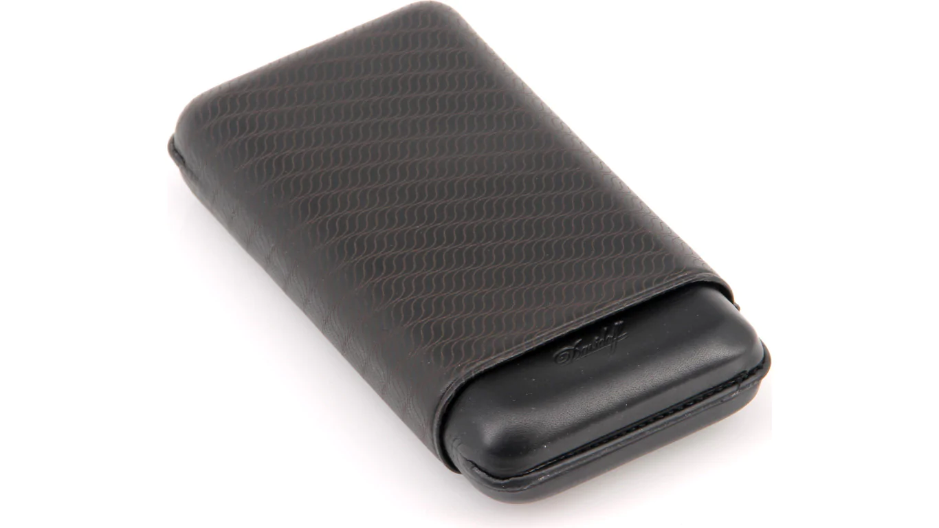 Davidoff cigaretui XL-3 læder sort nyd | Gratis forsendelse